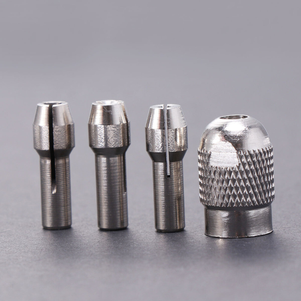 4 Pcs Electric Grinding Drill Collets Adapter Nut Kit Set Electric Mill ...