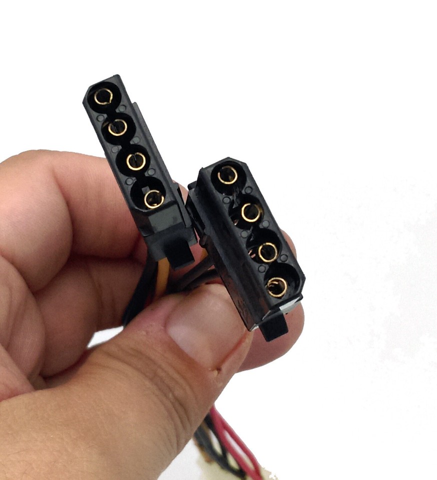 NEW 4-PACK Internal Power Supply 4Pin Y Adapter Cable,Molex PC ...