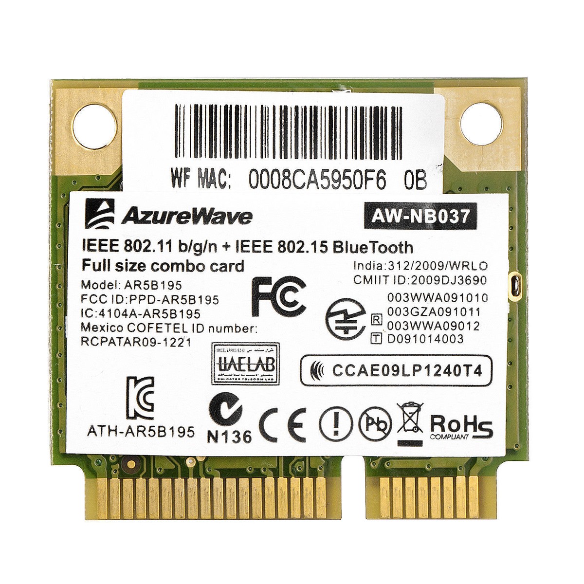 Original Asus 04g033098060 Atheros Ar5b95 80211bgn