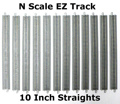 N Scale Model Railroad Trains Layout Bachmann EZ Track 12 Pieces of 10 ...
