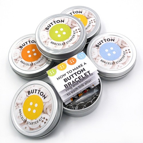 New BUTTON CHARM BRACELET STARTER KIT Bracelet Jump Rings ...