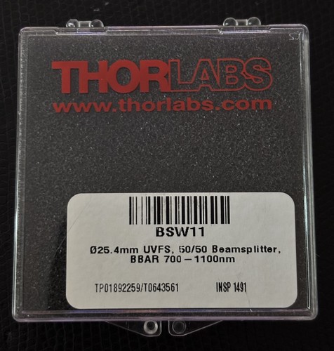 New! ThorLabs BSW11 Ø1" 50:50 UVFS Plate Beamsplitter, Coating: 700 ...