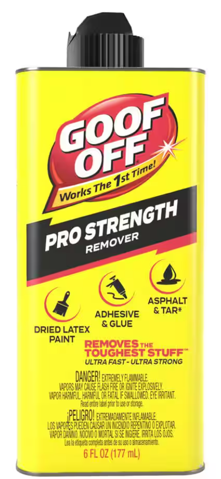Goof Off Professional Strength Latex Paint and Adhesive Remover, 6 fl ...