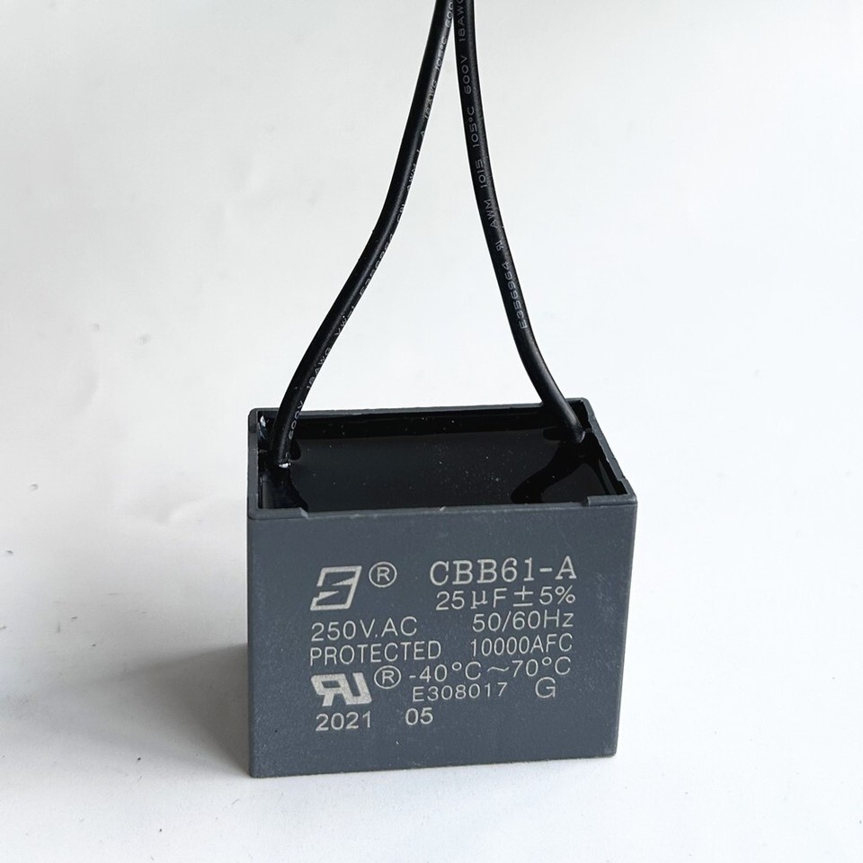 CBB61 250V Capacitor 2 wires 2/3/3.5/4/5/5.5/6/6.5/7/8/9/10/12/15/18/20 ...