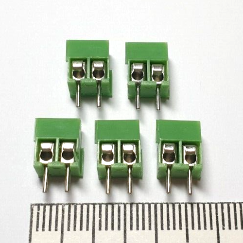 2-Pin Screw Terminal Block Connector - 3mm Pitch - Blue - 5 Pack - UK ...