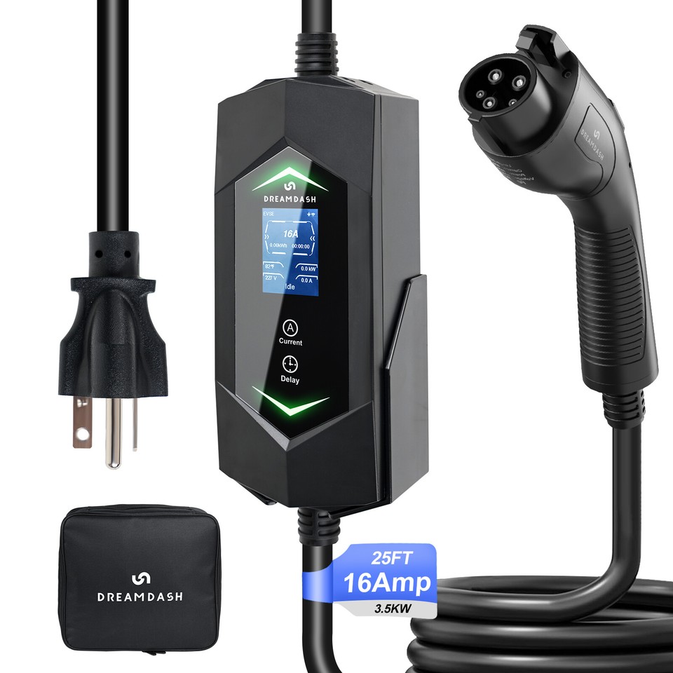 EV Charger 16A Electric Car Portable Charging Cable 6-20P/5-15P EVSE ...