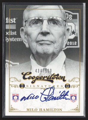 2012 PANINI COOPERSTOWN MILO HAMILTON AUTOGRAPH AUTO #D 434/500 | eBay