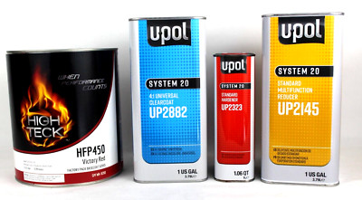 Victory Red Basecoat Paint Gallon GM WA9260 High Teck HFP450, Clearcoat ...