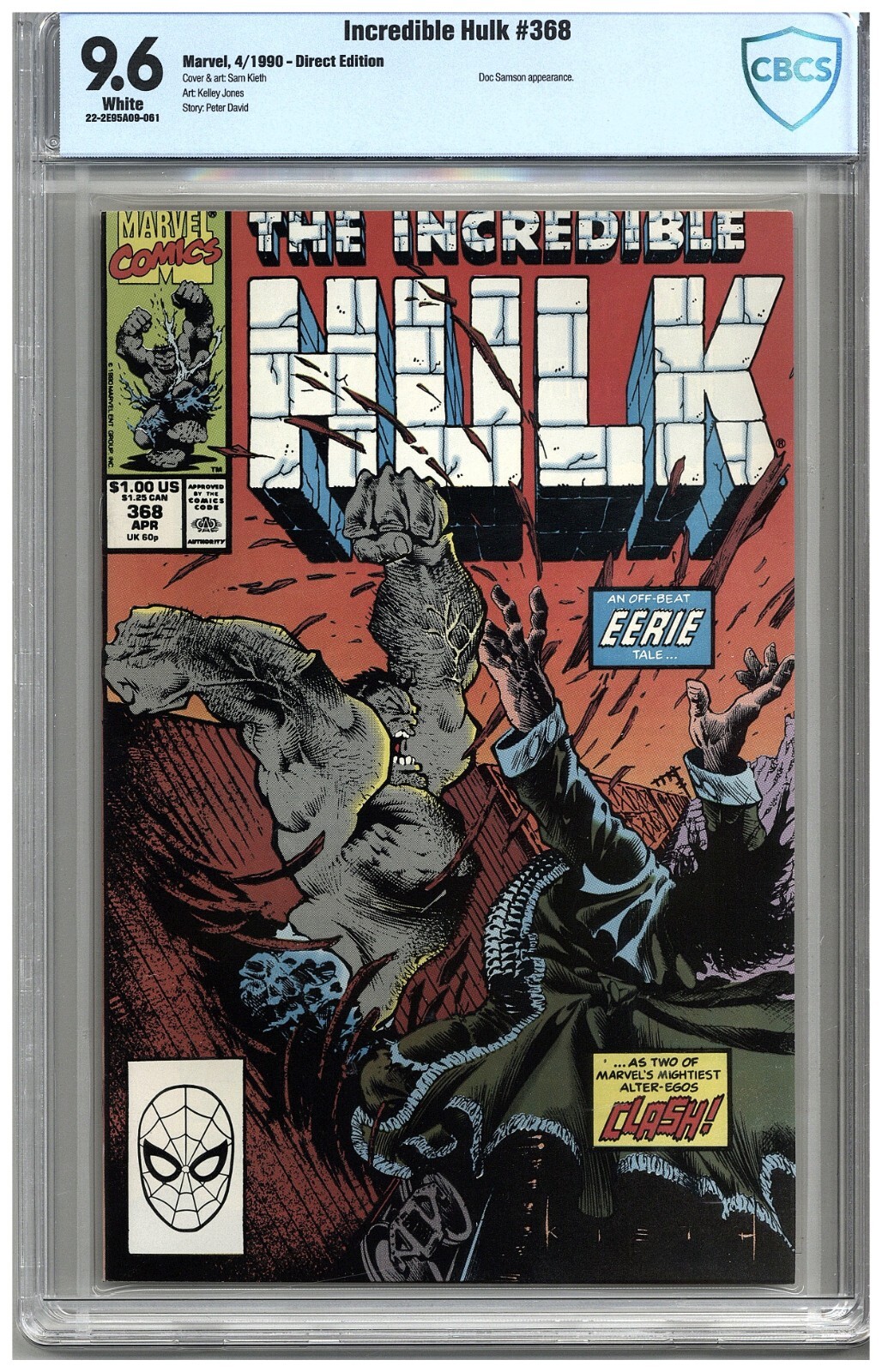 Incredible Hulk # 368 CBCS 9.6 NM+ White pages 4/90 Doc Samson App. | eBay