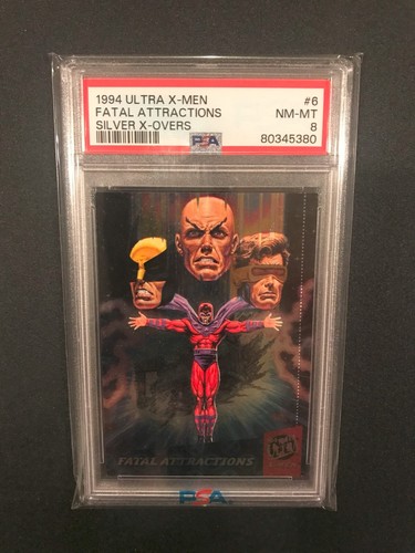 1994 Fleer Ultra Marvel X-Men Silver X-Overs #6 Fatal Attractions PSA 8 ...