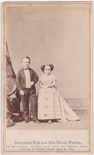 Commodore Nutt Minnie Warren CDV E&HT Anthony/M Brady 1865 Facsimile ...