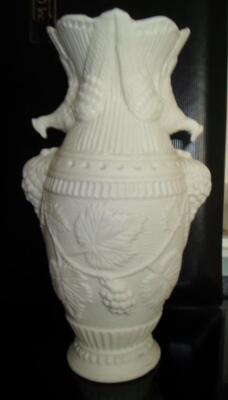 Lovely Antique Parian Ware Vase w Pheasants and Grapevines | eBay