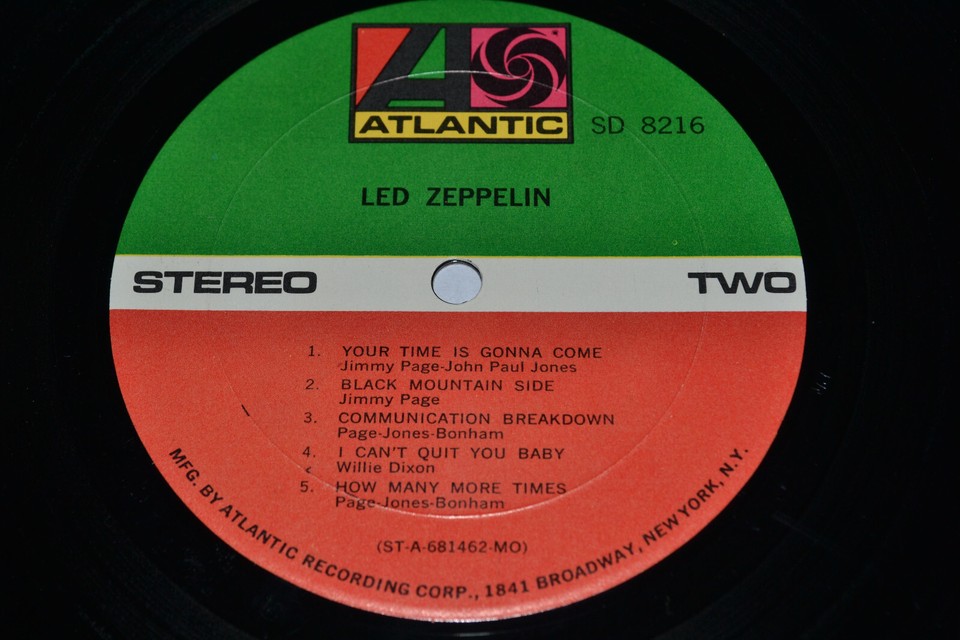 Led Zeppelin 1969 Debut 1st Press SD 8216 MEGA-RARE ERROR Vinyl LP ...
