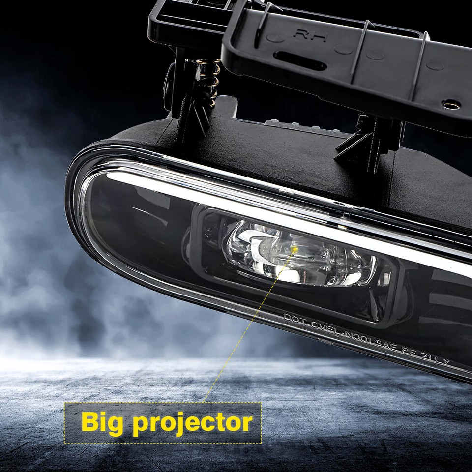 for Chevy Tahoe 2000-2006 DOT Led Fog Lights Driving Lamps 6000K White ...