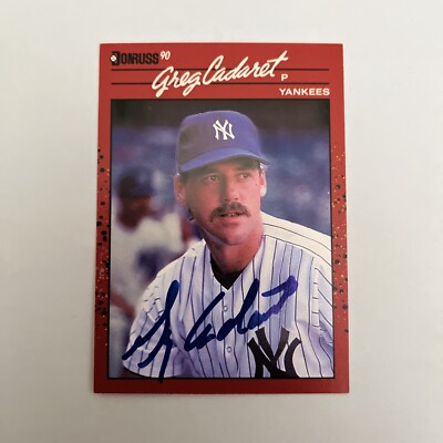 GREG CADARET 1990 DONRUSS AUTOGRAPHED SIGNED AUTO BASEBALL CARD | eBay