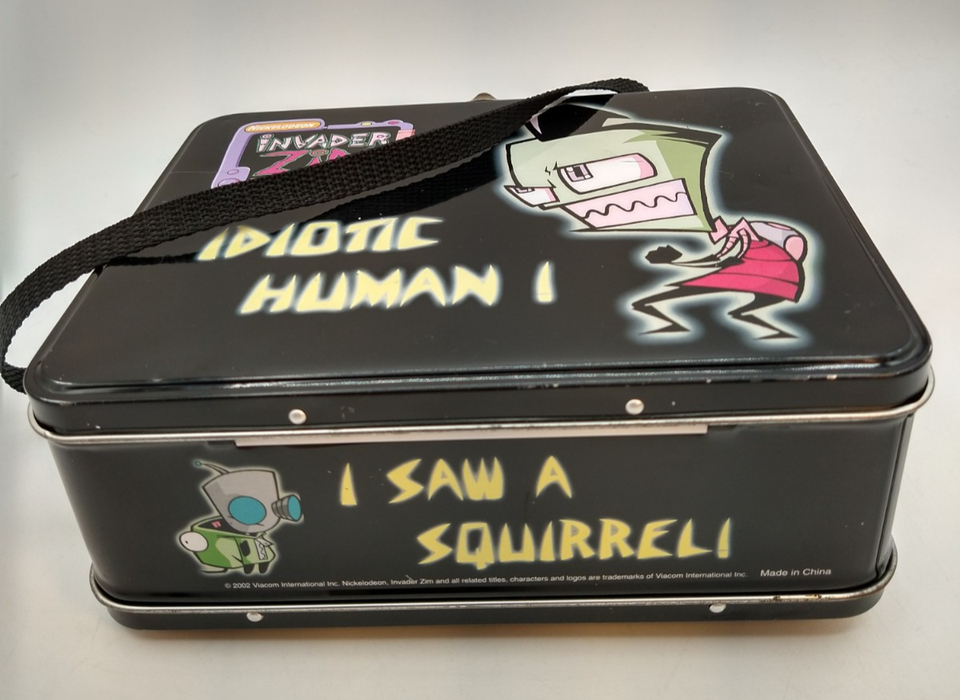 Invader Zim Metal Lunchbox Hot Topic "I wanna be a mongoose!" "Idiotic ...