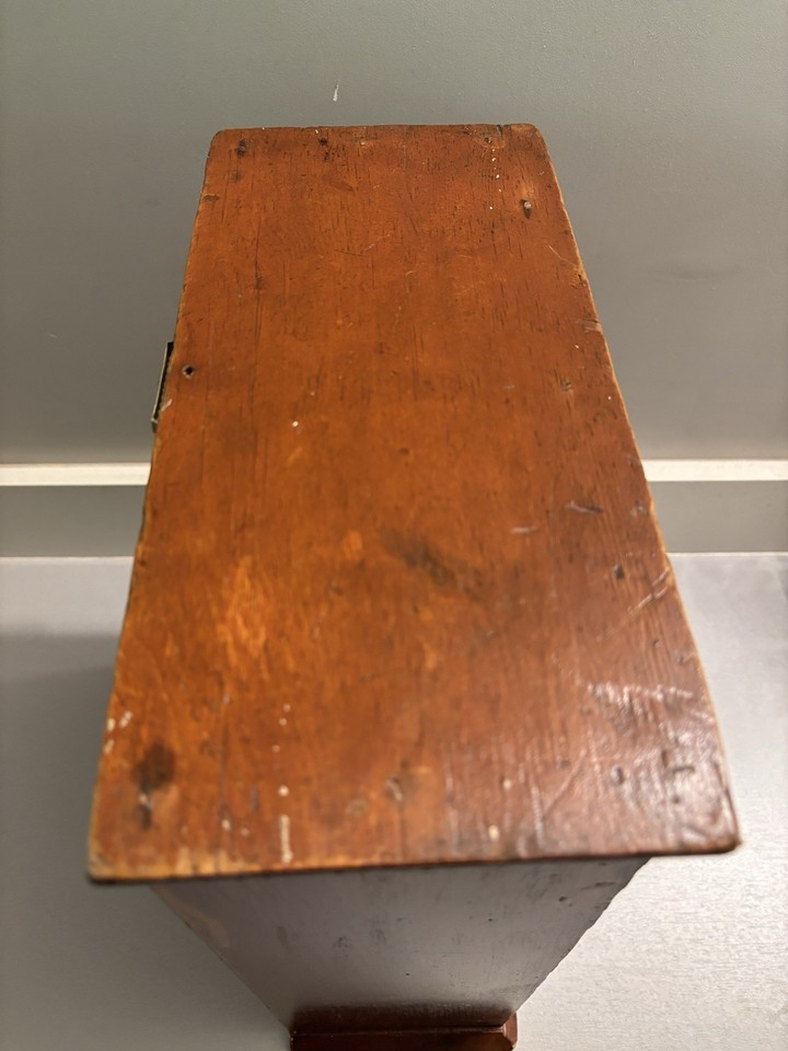 Primitive Wooden Ballot Voting Box Hand Made Antique | eBay