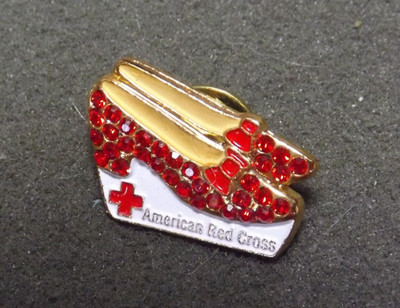 American Red Cross Ruby Slippers ? Lapel Pin Back Wyandotte County, KS ...