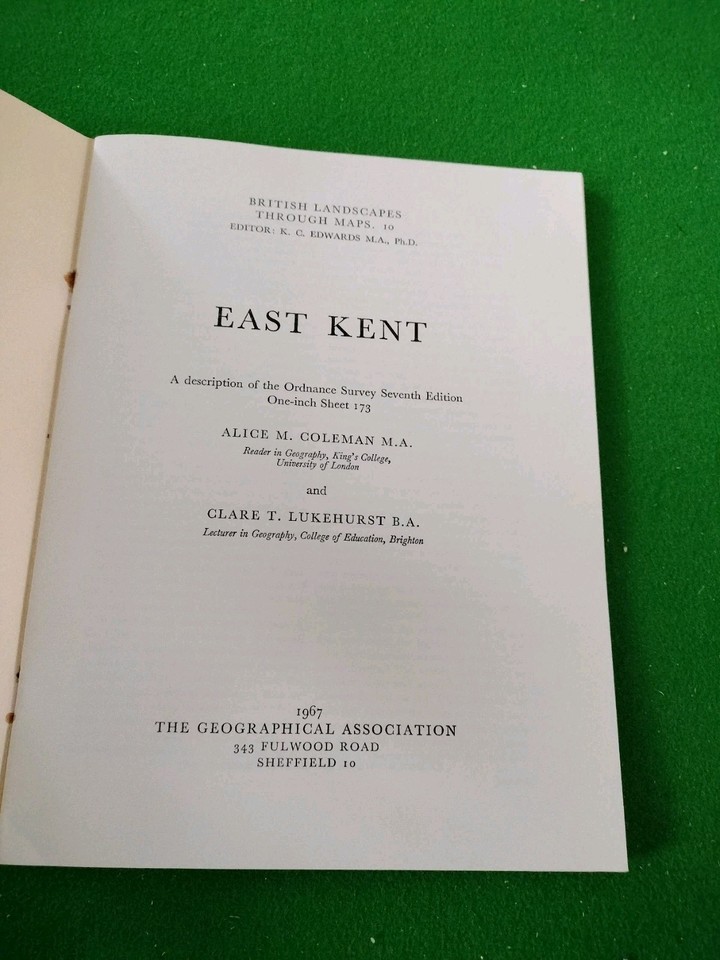 South East OS Maps (Sh 173):British Landscapes Through Maps- East Kent ...