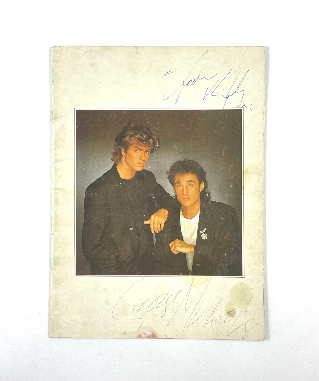 Wham George Michael & Andrew Ridgeley Signed Tour Book Program PSA DNA ...