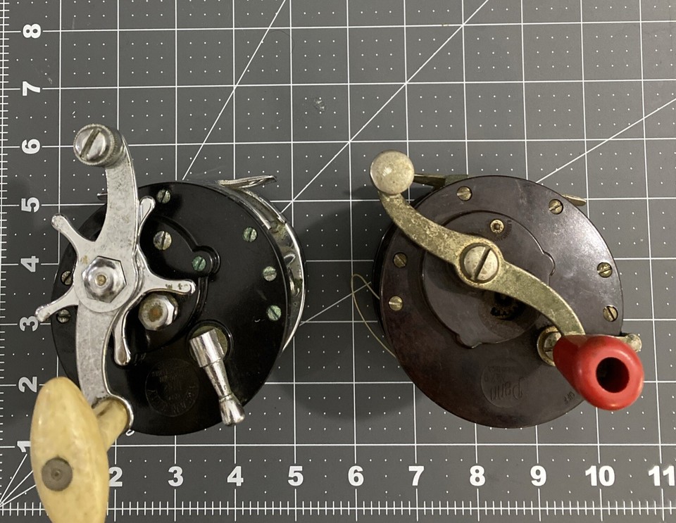 Lot Of 2 Vintage Penn No. 85 Fishing Reel Working & Ocean City N.112 ...