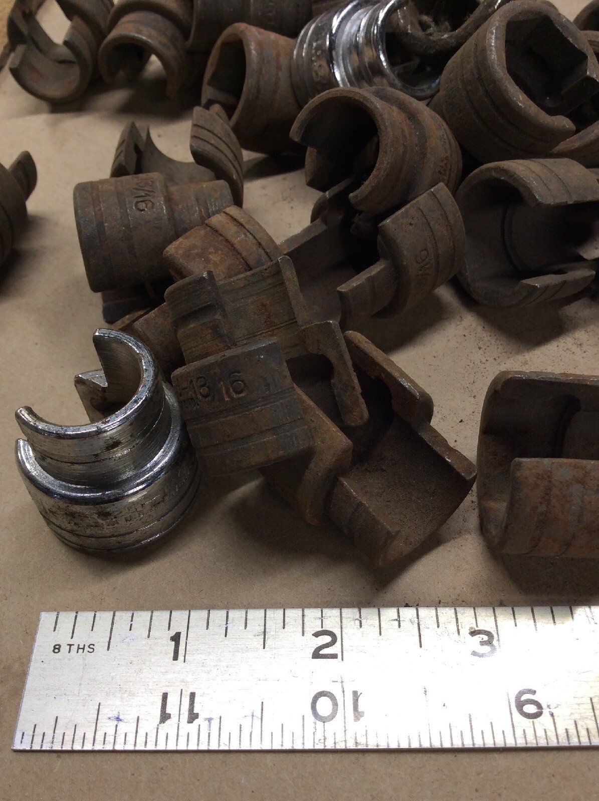 Set Of 5 Proto TAC 13/16” socket Flare Nut Split Vintage Military INV ...