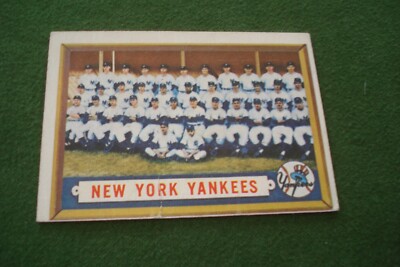 1957 TOPPS NEW YORK YANKEES TEAM CARD #97, LOWER GRADE | eBay