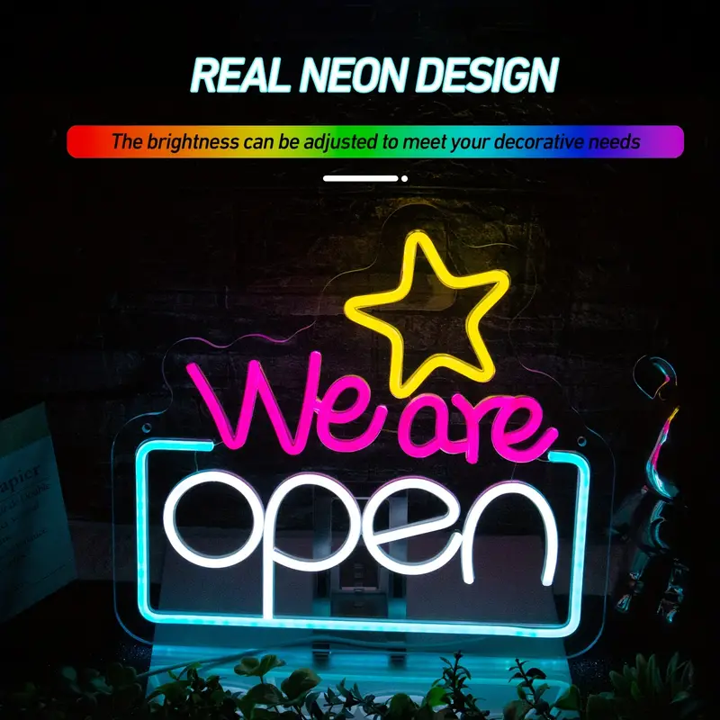 Open Sign LED Neon Ultra Bright Light Business Display for Restaurant ...