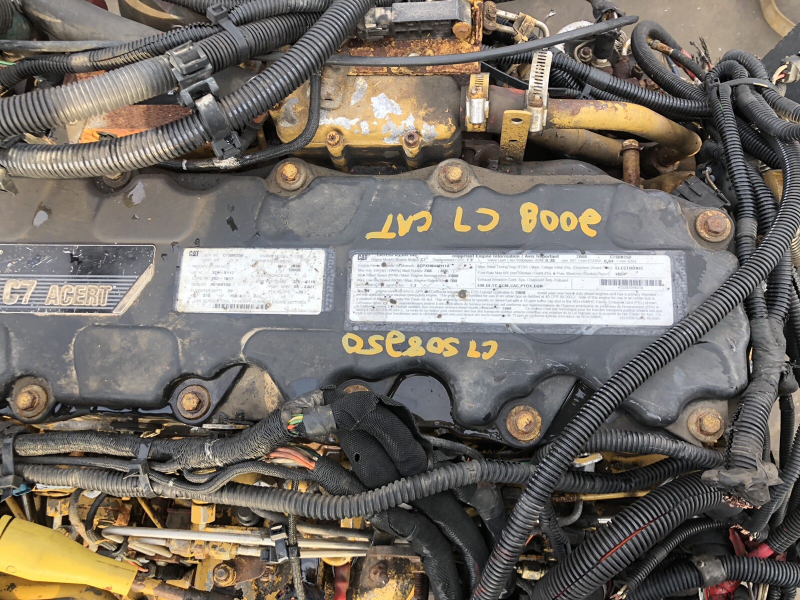 07 08 09 CATERPILLAR C7S EGR ENGINE 210 HP TESTED GOOD 90 DAY WARANTEE ...