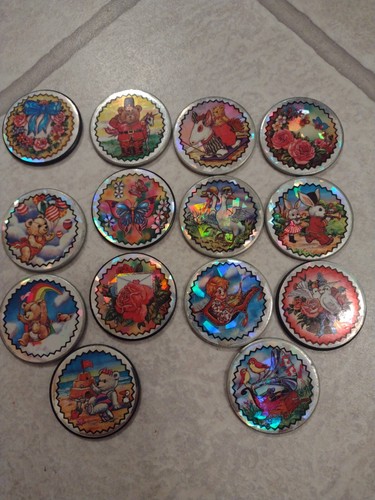 Lot 14 Vtg Brass Heavy Metal Pog Slammers Bears Birds Geese Mermaid ...