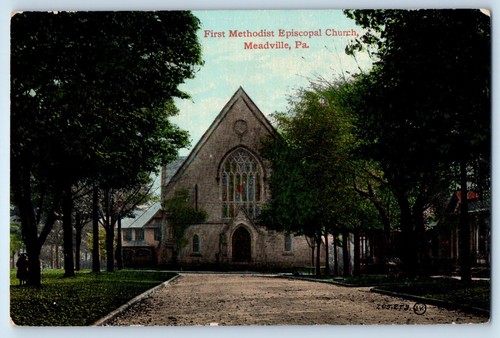 c1910 Meadville Pennsylvania Vintage Postcard First Methodist Episcopal ...