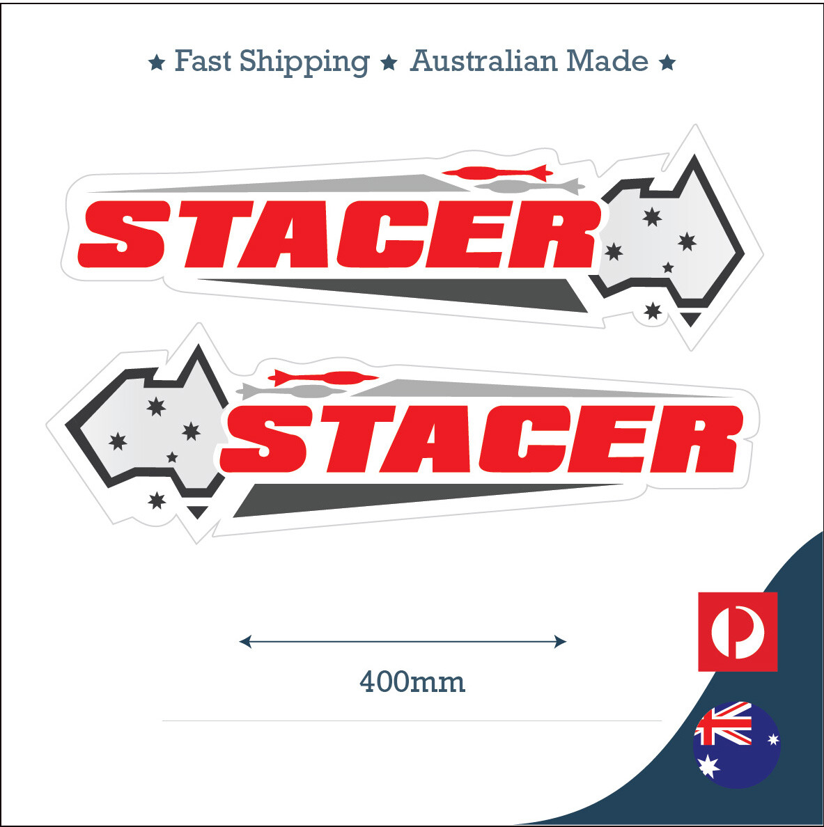 Stacer Logo Stacer Decal Kit 2100mm Long With Rego Numbers | EBay