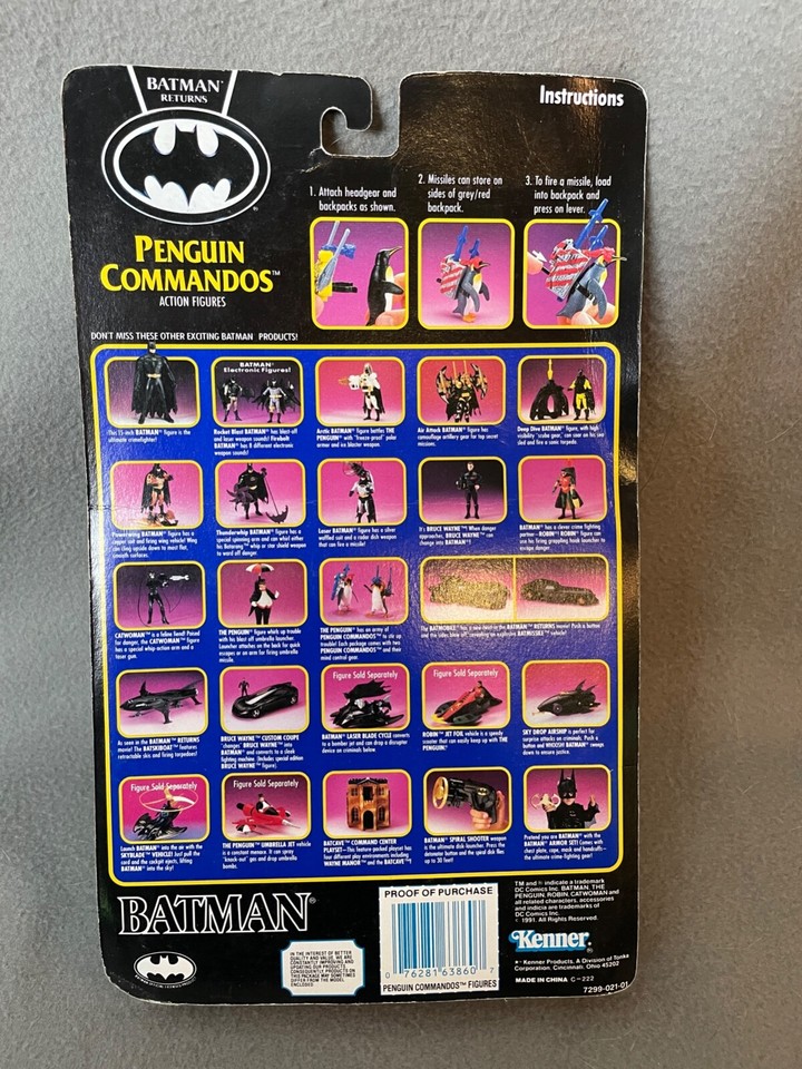 VTG Kenner Batman Returns Penguin Commandos Figure DC Comics NRFB 1991 ...