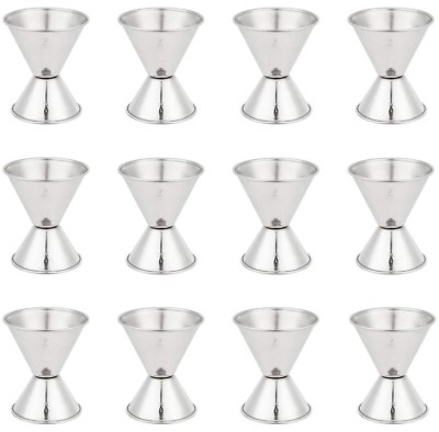 (12 Pack) Double Jigger 1 & 2 Oz, Stainless Steel Bar Cocktail Jiggers ...