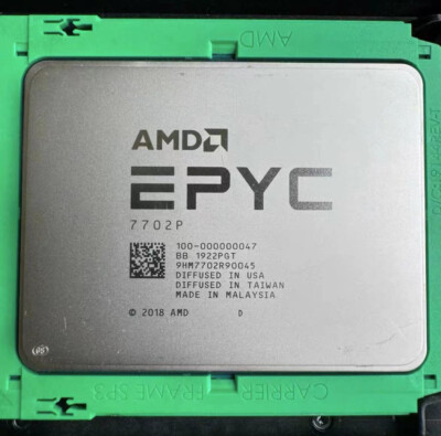 AMD Rome EPYC 7702P 2.00GHz 64 core 256MB SP3 CPU Processor (Unlocked ...
