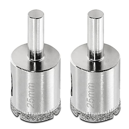 2Pcs 25mm/1 inch Diamond Hole Saw, 1.1 inch Cutting Depth 2Pcs, 25mm ...