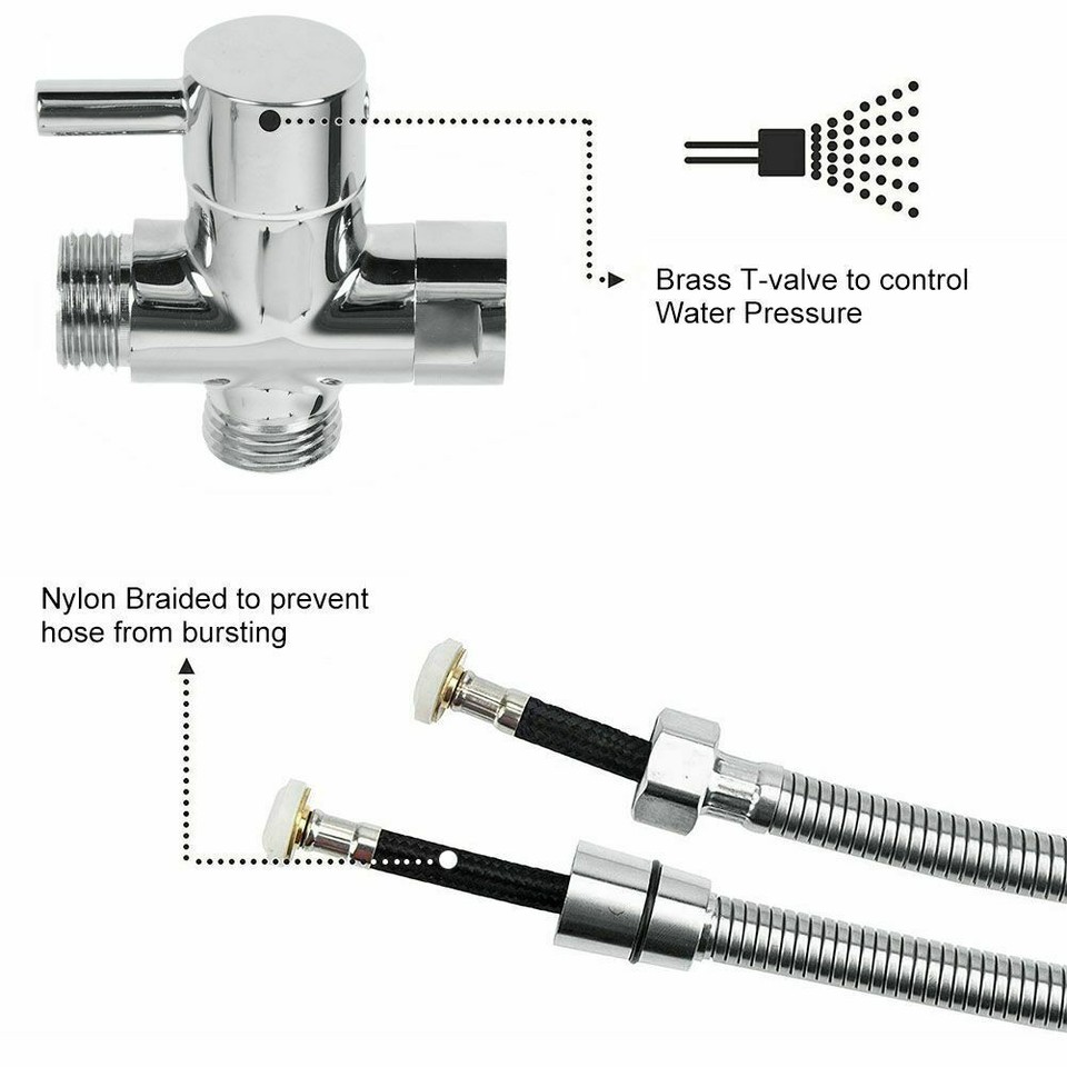 Luxury Handheld Bidet Toilet Jet Spray Muslim Hygienic Shattaf Douche ...