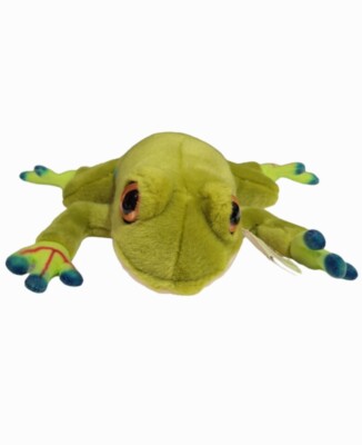 Rare Defenders Of Wildlife Adoption 11" Green Frog Plush Stuffed Animal ...