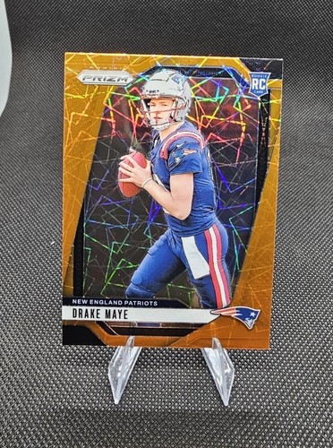 2024 Panini Prizm Drake Maye Orange Lazer Rookie Card #329 | eBay