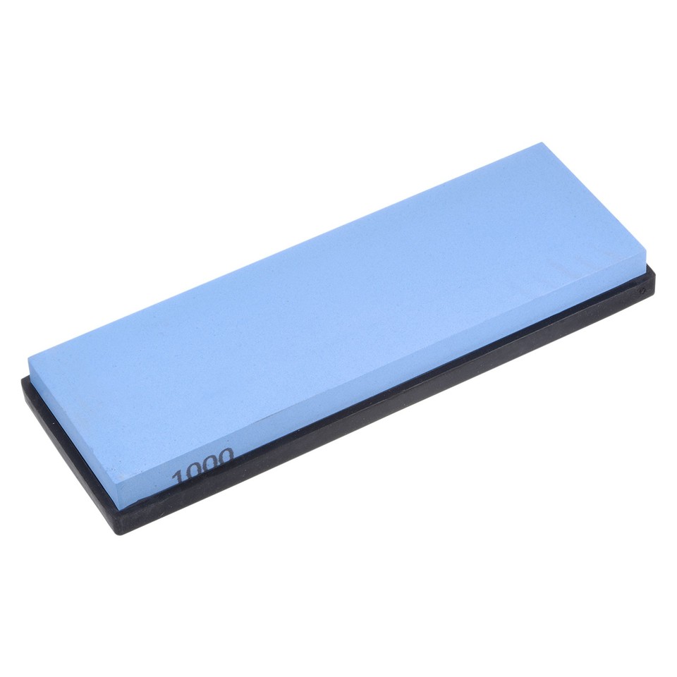 2pcs Knife Sharpening Stone Set 1000 Grit with Rubber Base, Blue | eBay ...