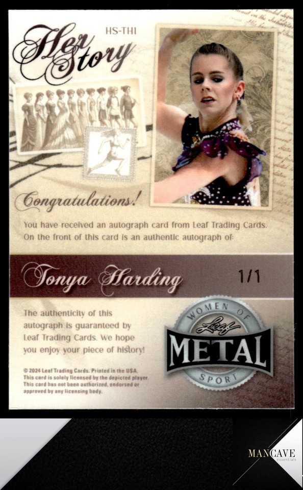 2024 Leaf Metal Women of Sport #HS-TH1 Tonya Harding Auto HERstory Mojo ...