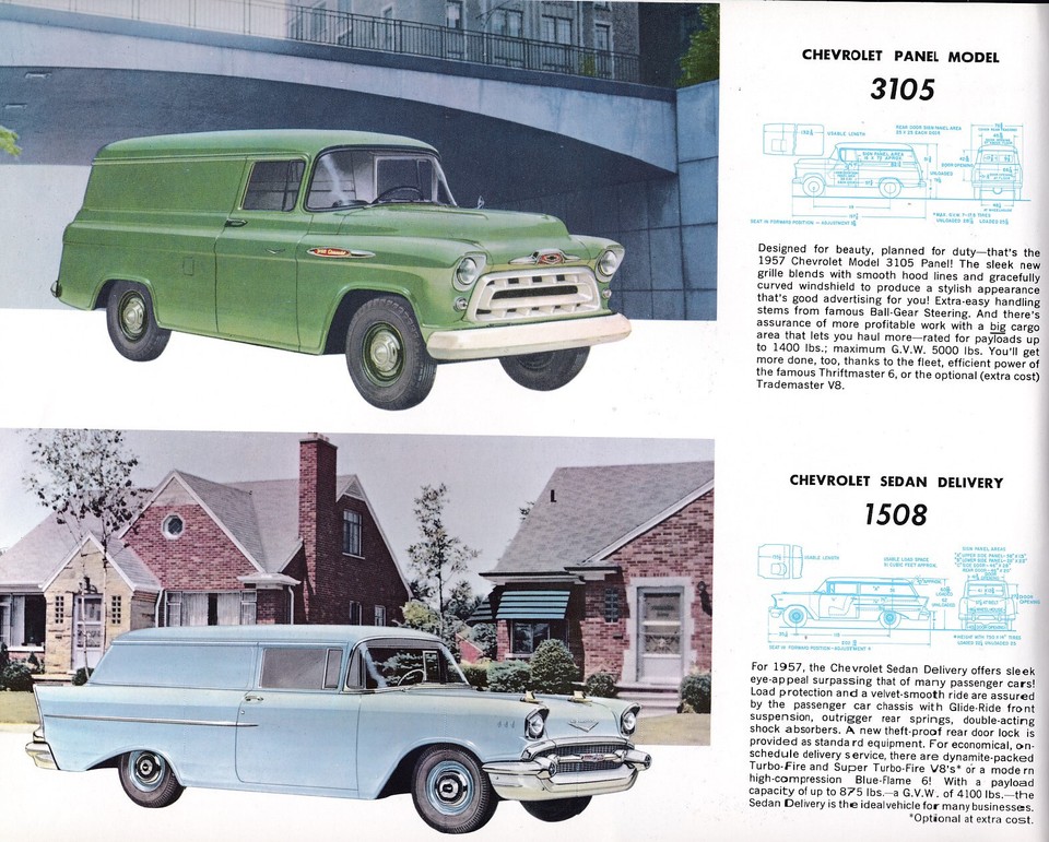 1957 Chevrolet Task Force TRUCK LINE, Super Nice Deluxe USA Litho Sales ...