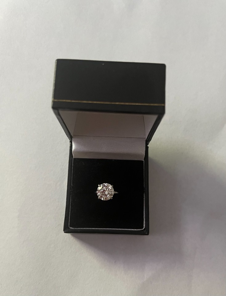 SALE-Lab grown diamond engagement ring, solitaire, round 2.89ct j, vs1 | eBay