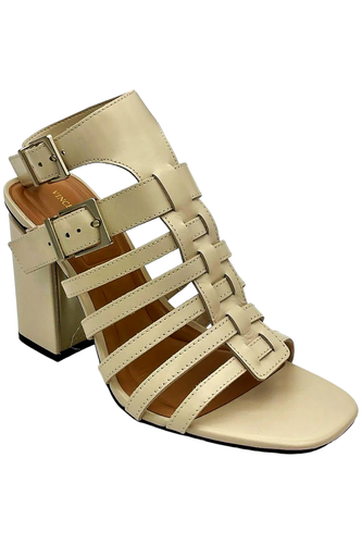Vince Camuto Leather Caged Heeled Sandals Hicheny Warm Vanilla | eBay