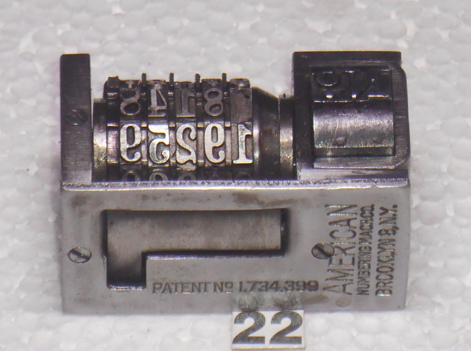 AMERICAN Letterpress Numbering machine | 22 | eBay