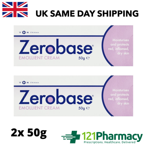 Zerobase Emollient Cream 50g & 500g For Eczema, Psoriasis Dry Skin ...