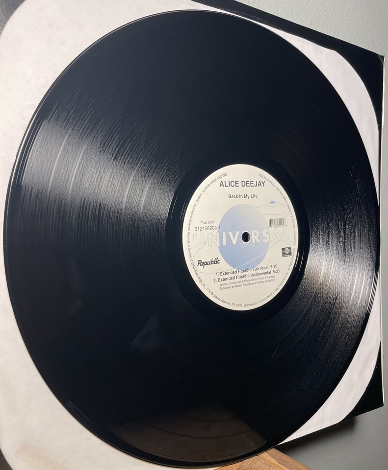 Alice Deejay Back In My Life 2000 12” Vinyl Dance Record New !!! | eBay