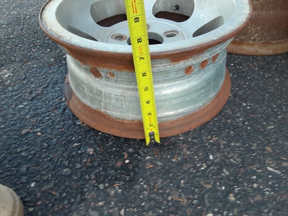 Sets 4 Vintage aluminum slotted wheels mags slots 2 14 x 8.0 2 x 14 x 7 ...