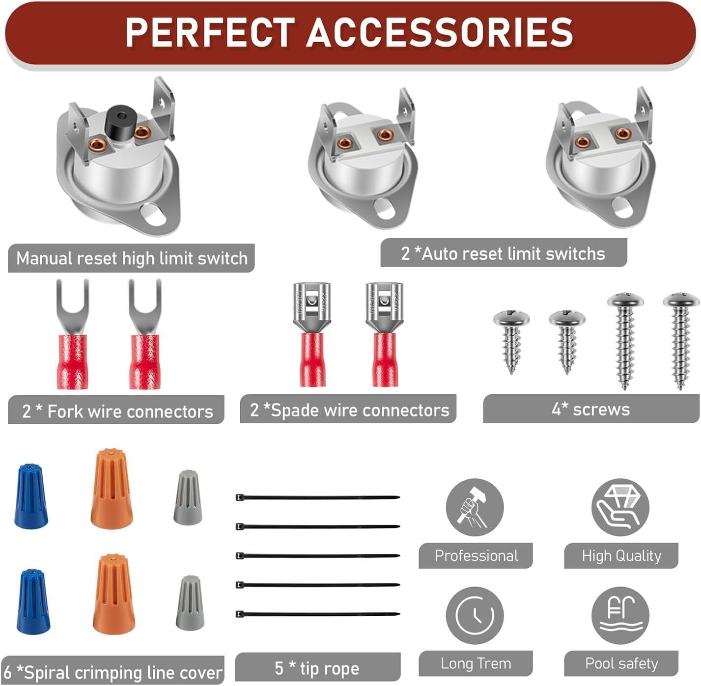HAXTLK1930 Temperature Limiters Fit for Hayward H-Series Pool Heater ...