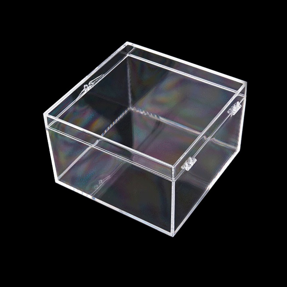 Square Cube Clear PC Small Boxes Storage Compartment Mini Box Plastic ...